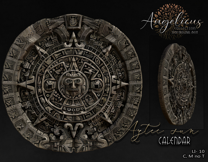 Second Life Marketplace - .AngelicUs. Aztec sun calendar